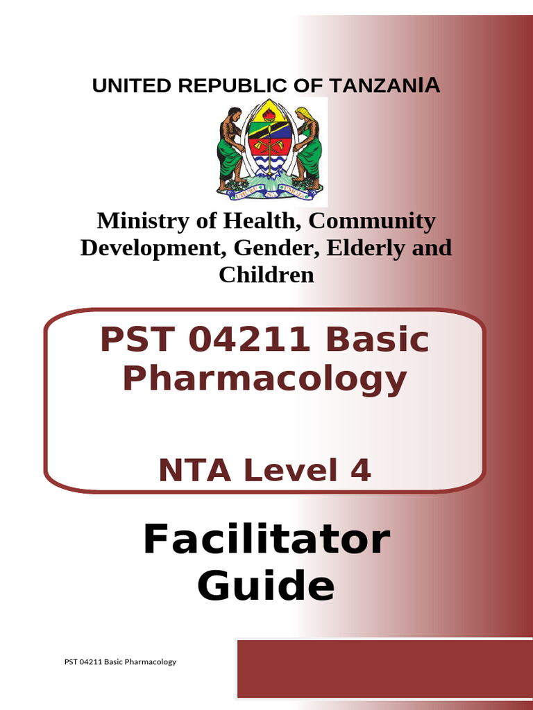 Pst 04211 Basic Pharmacology | PDF | Bioavailability | Pharmacokinetics