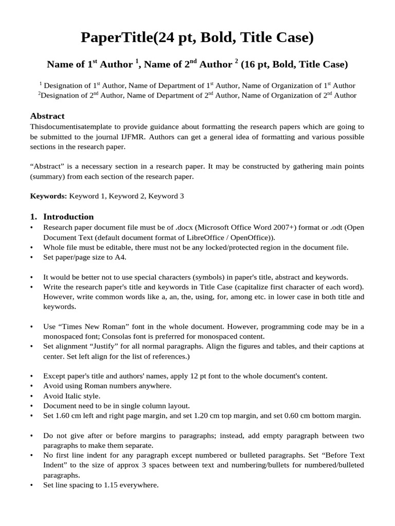 Research Paper Format | PDF | Paragraph | Bracket