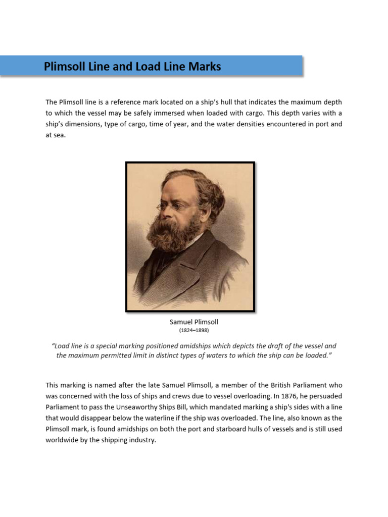 Plimsoll Line Content | PDF | Naval Architecture | Shipbuilding
