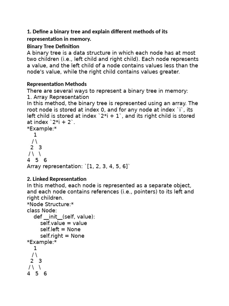 Define A Binary Tree and Ex | PDF | Computer Programming | Algorithms ...