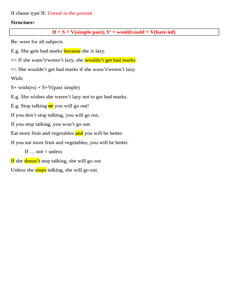 Understanding Type II Conditional Clauses | PDF
