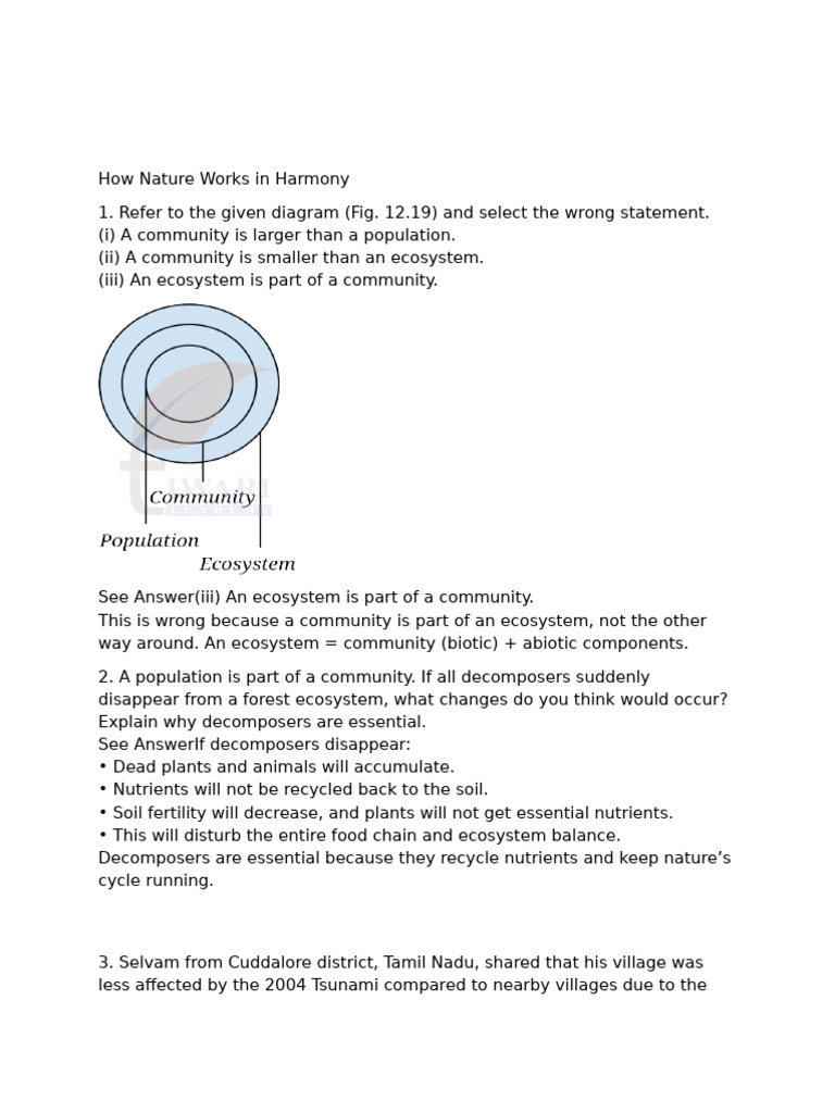 Ecosystem Balance and Interactions Explained | PDF | Ecosystem | Mangrove