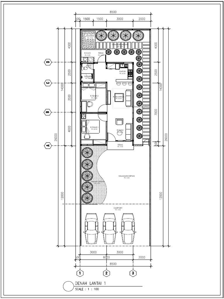 Denah Rumah dengan FFL Terperinci | PDF