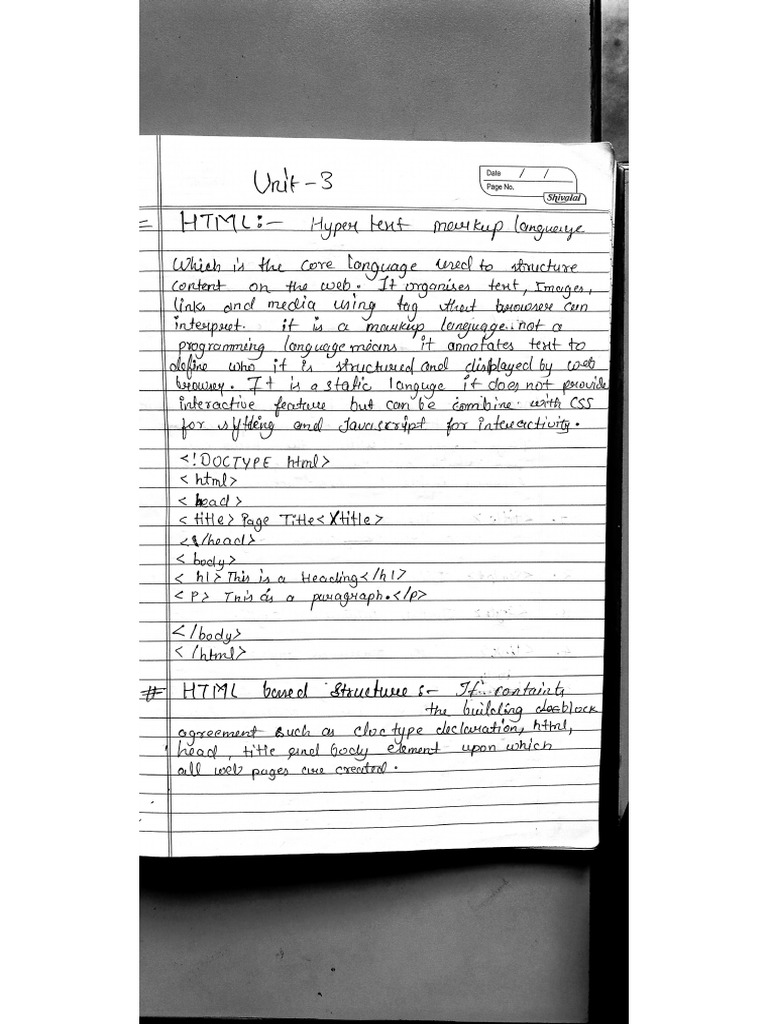 HTML UNIT 3 by Asib | PDF