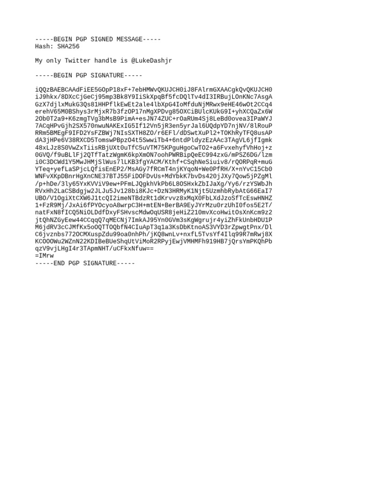 Luke-Jr - Asc.pgp Key | PDF