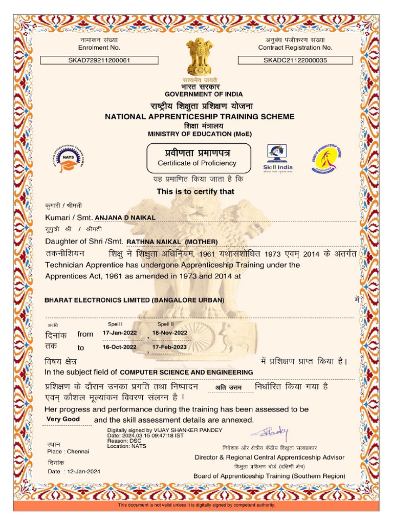 Certificate of Proficiency | PDF
