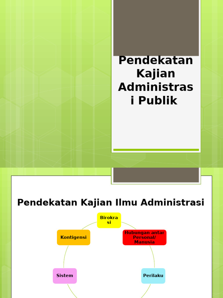 Pendekatan Kajian Administrasi Publik [Autosaved] [Autosaved] | PDF