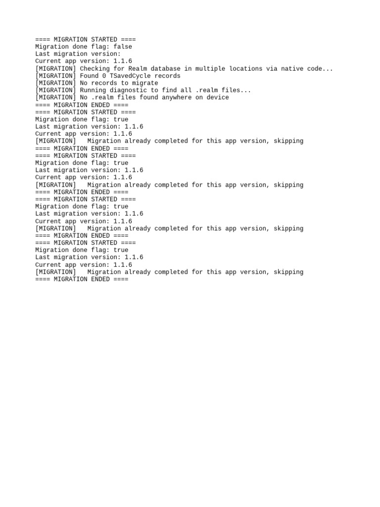 Migration Debug | PDF