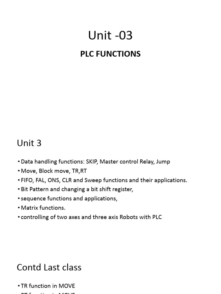 PLC Functions and Data Handling Techniques | PDF | Computer Programming ...