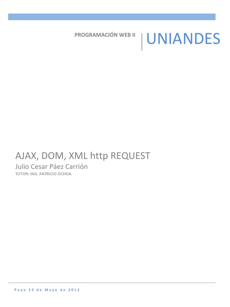 Ajax Request Xml Request Pdf Ajax Programación Objeto