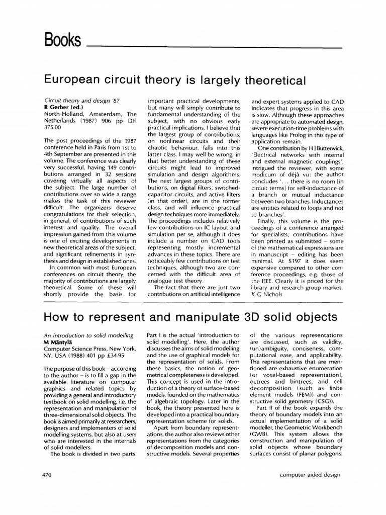 Books: European Circuit Theory Is Largely Theoretical | PDF | Geometry | Computing