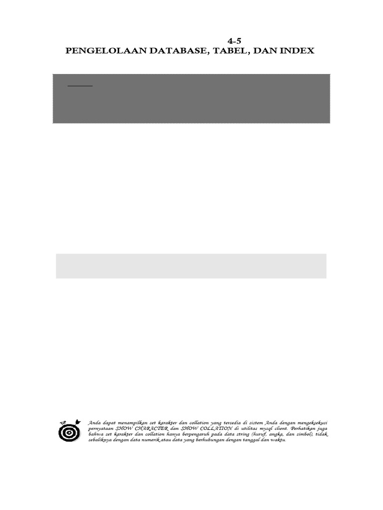 Pengelolaan Database dan Tabel MySQL | PDF