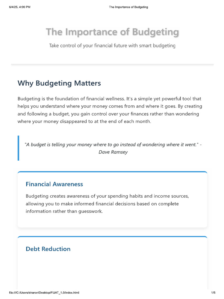 Mybudget Sample | PDF
