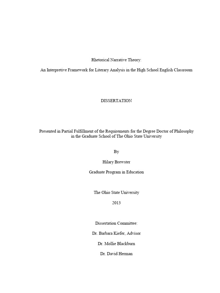 Hilary Brewster Final Dissertation | PDF | Archetype | Narrative