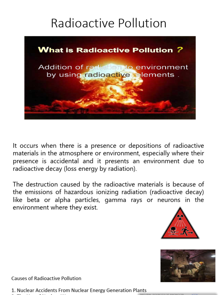 Radioactive Pollution | PDF | Radiation | Radioactive Decay