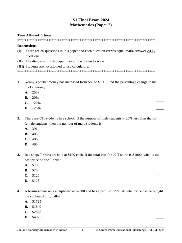1B Final Exam PaperII 2024 E | PDF | Chess Theory | Chess