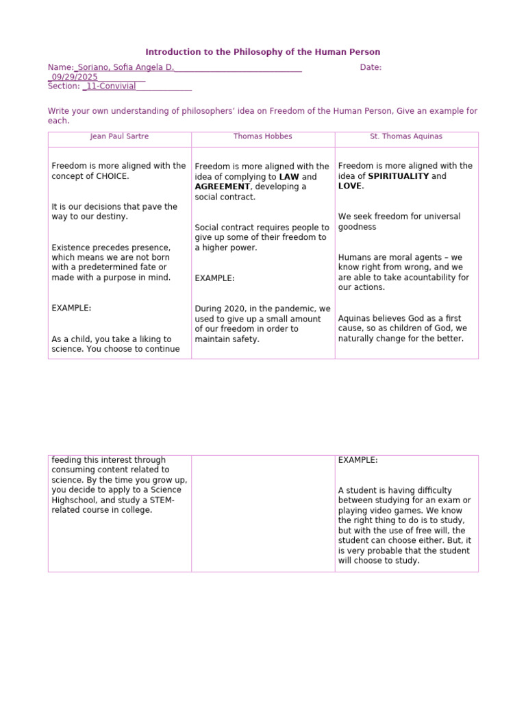 Philo Activity | PDF | Free Will | Destiny