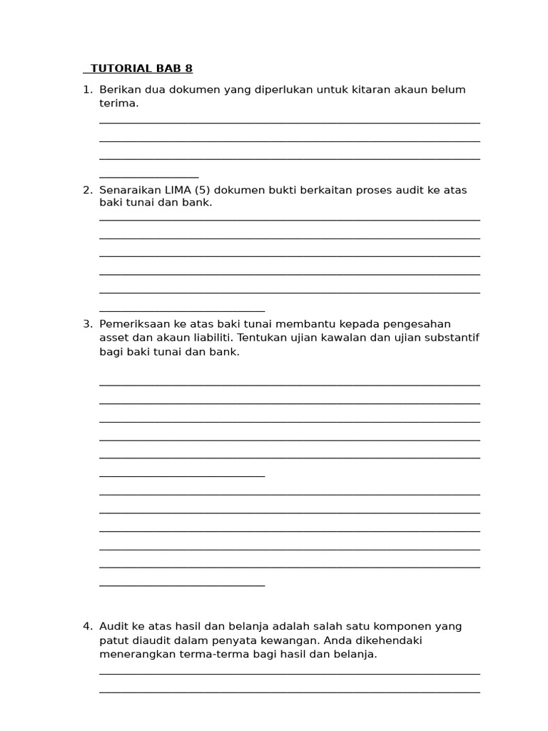 Tutorial Bab 8 | PDF