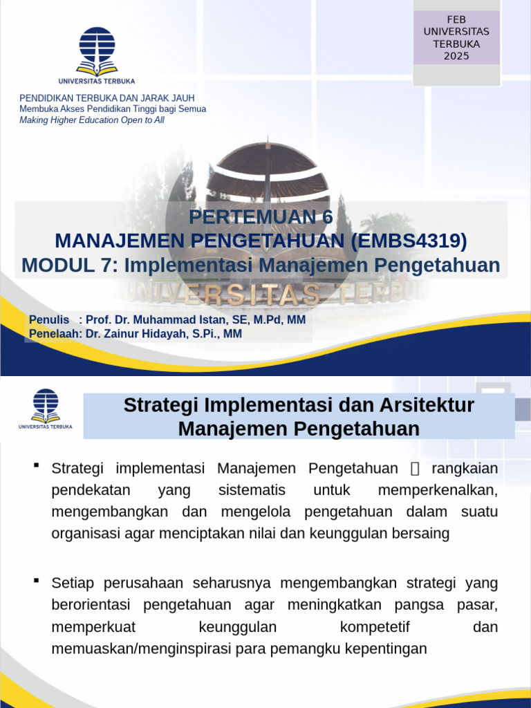 Ut Manajemen Pengetahuan Pert 6 | PDF