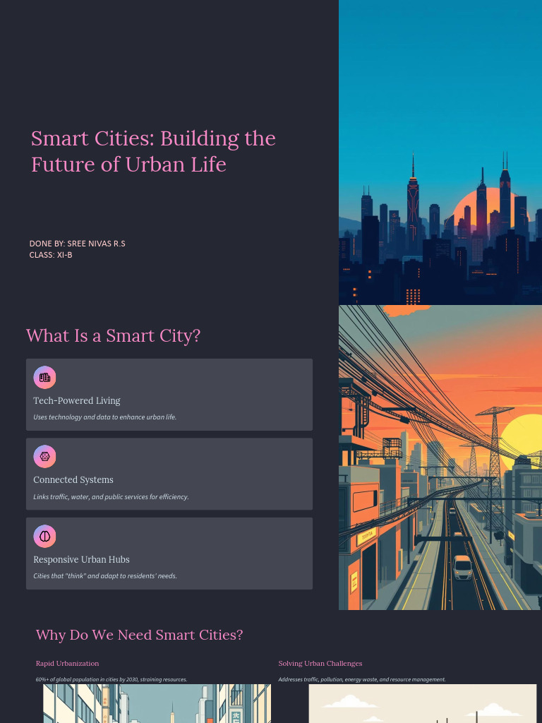 Smart Cities: Future Urban Living Solutions | PDF | City | Transport
