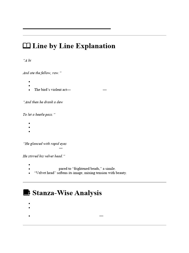 A Bird Came Down The Walk | PDF