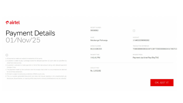Payment October | PDF