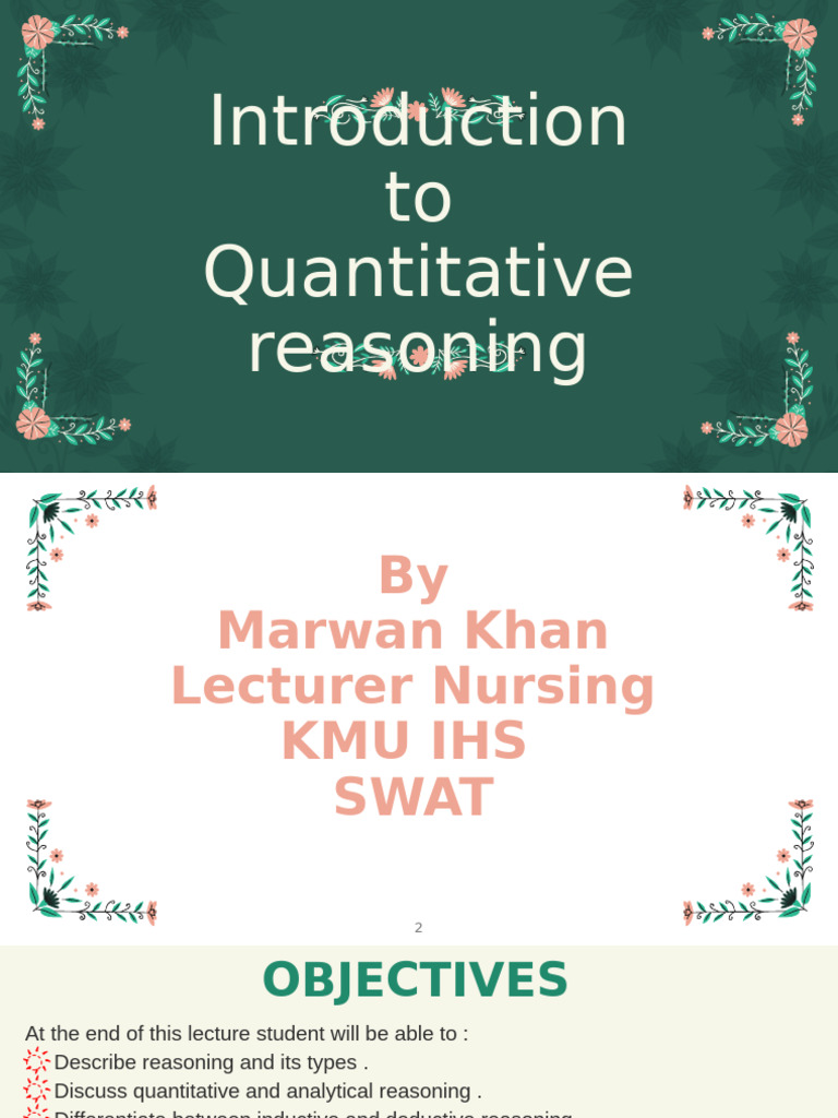 Steps in Quantitative Reasoning Process | PDF | Reason | Mathematics