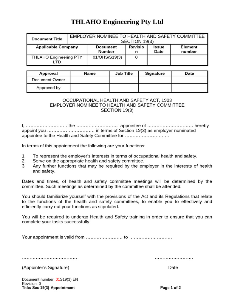SEC 19(3) | PDF | Occupational Safety And Health | Government