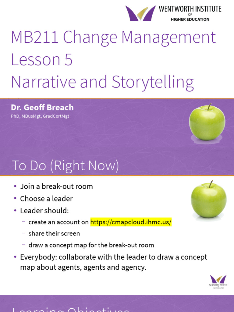 MB211 Change Management Lesson 05 - Narrative and Storytelling 004 ...