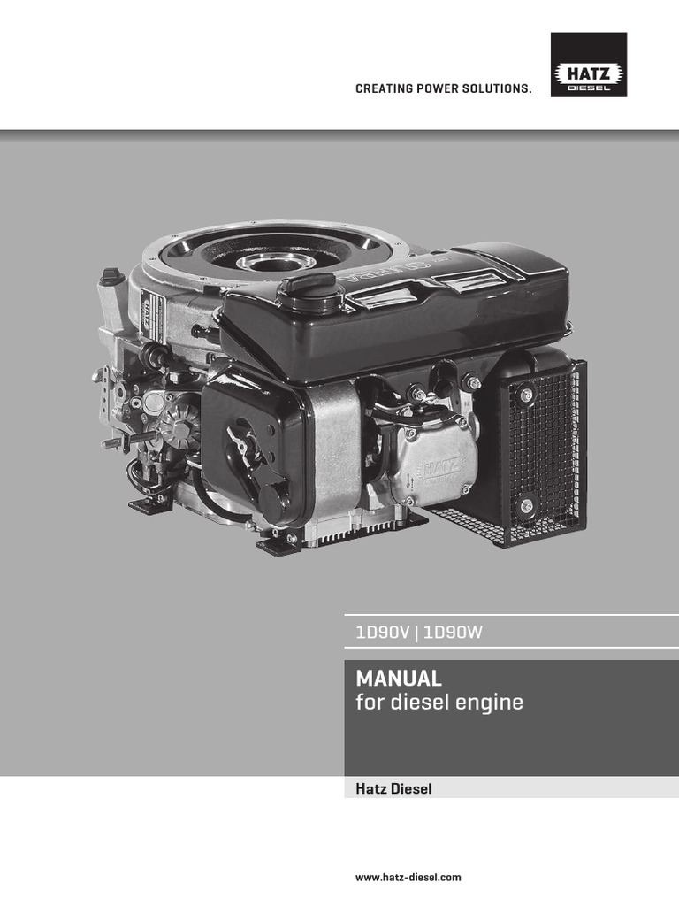 Hatz 1D90V Diesel Engine Manual | PDF | Safety | Engines