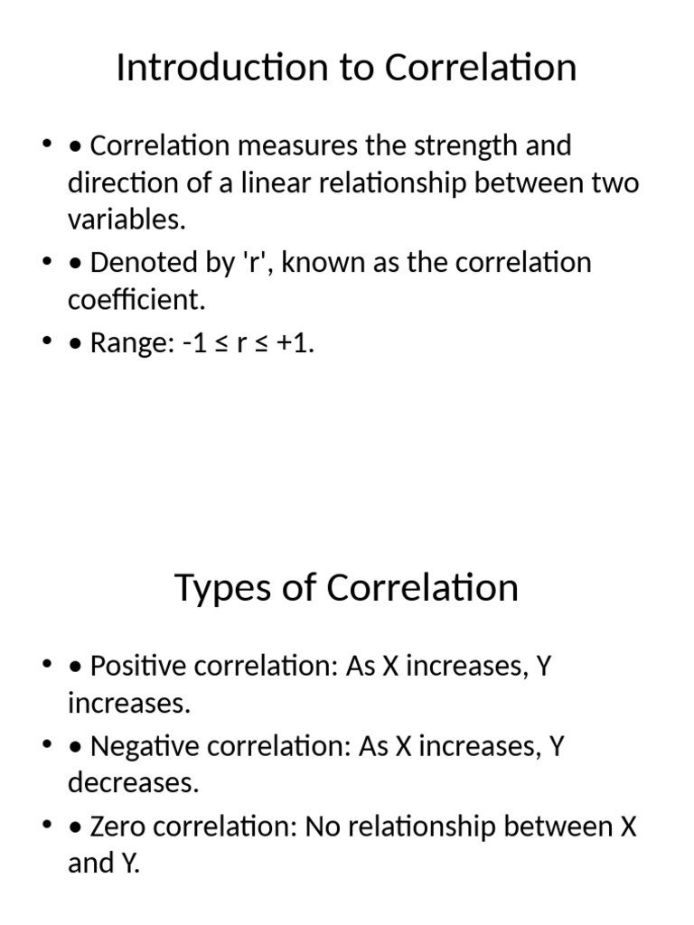 Understanding Correlation and Its Applications | PDF