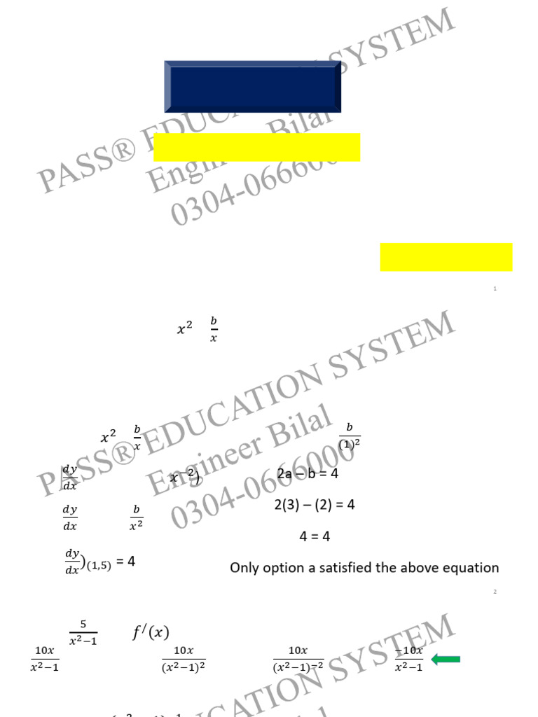Derivatives Work Sheet | PDF | Derivative | Acceleration