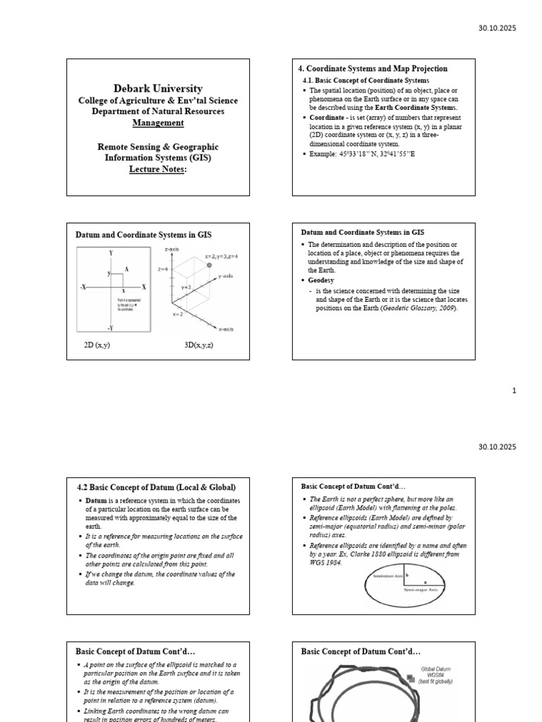 GIS Coordinate Systems Explained | PDF | Geodesy | Latitude