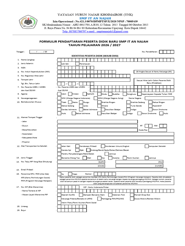 Form PPDB 2026-2027 | PDF