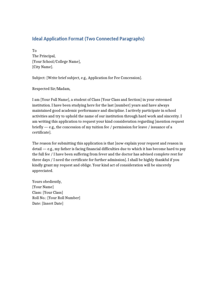 Ideal Application Format | PDF