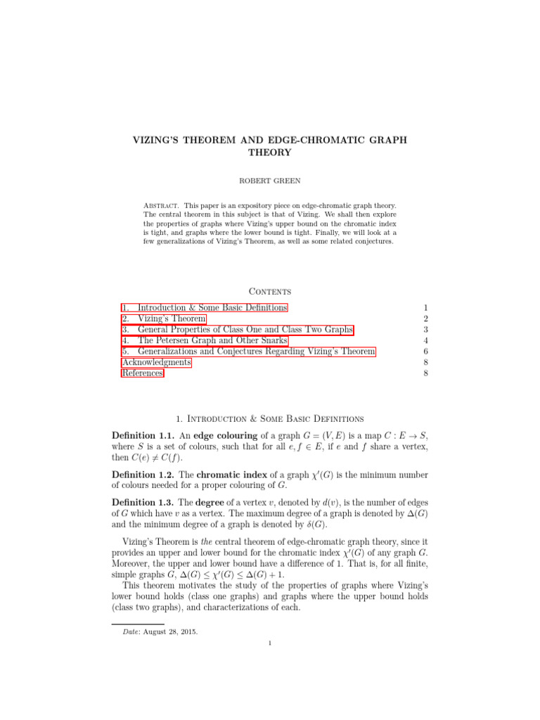 Vizing Theorem Proof | PDF | Mathematical Concepts | Theoretical ...