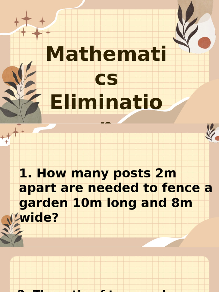 Math Elimination | PDF