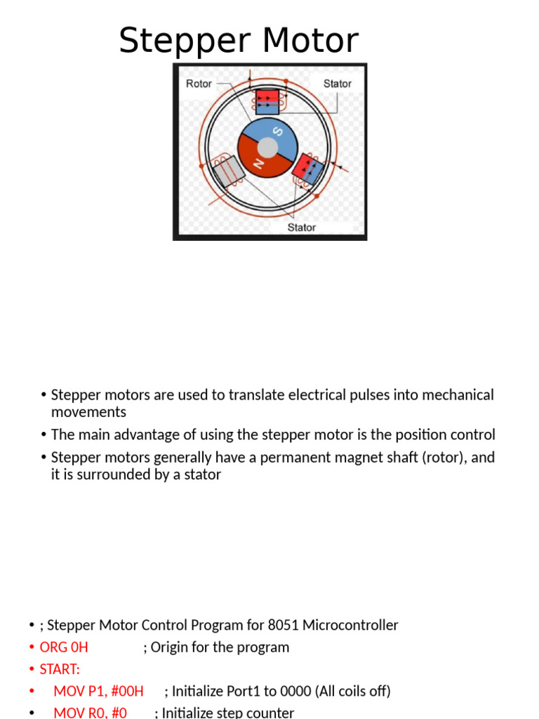 Unit 5 Stepper Motor & 7 Segment Program | PDF | Electric Motor | Electrical Components