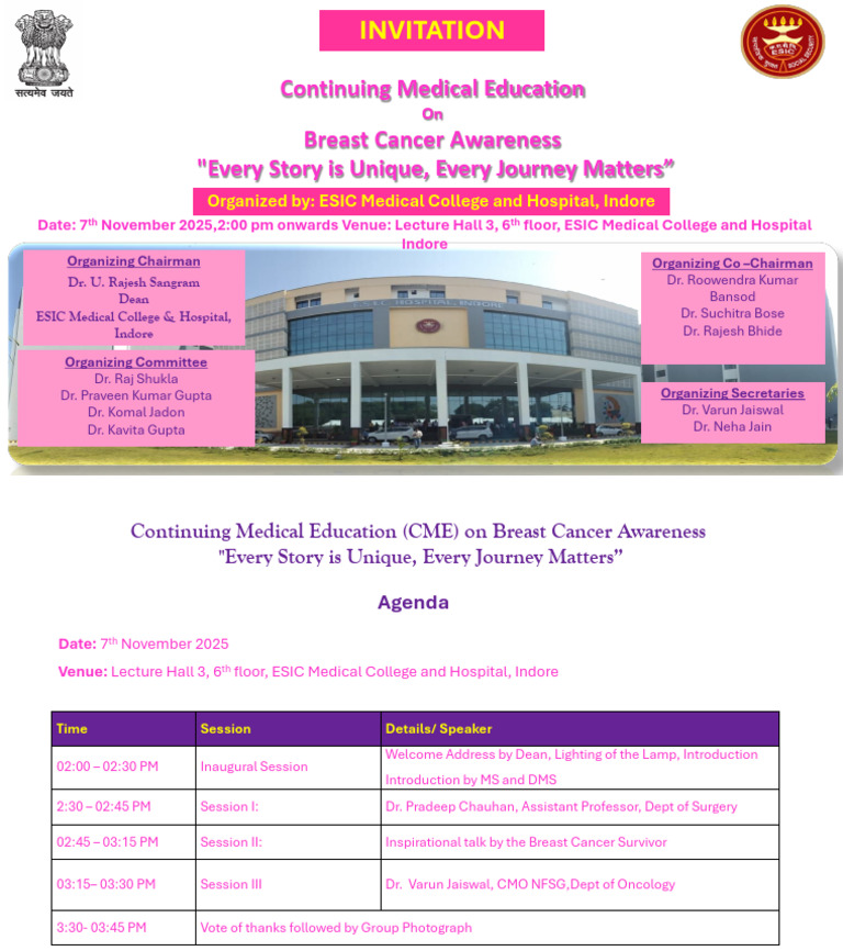 Breast Cancer Awareness CME Invitation | PDF