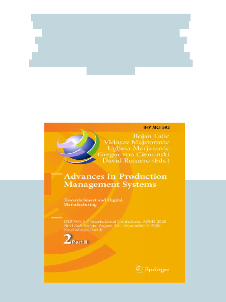 (Ebook) Advances in Production Management Systems. Towards Smart and ...