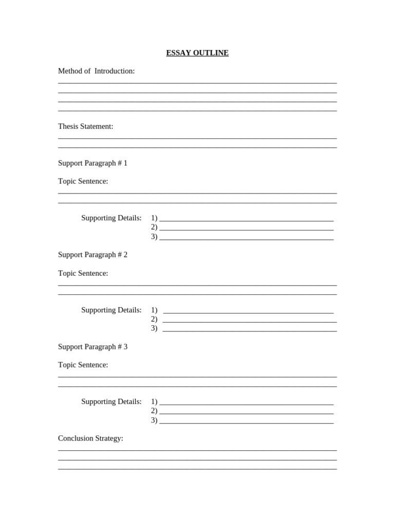 Essay Outline | PDF