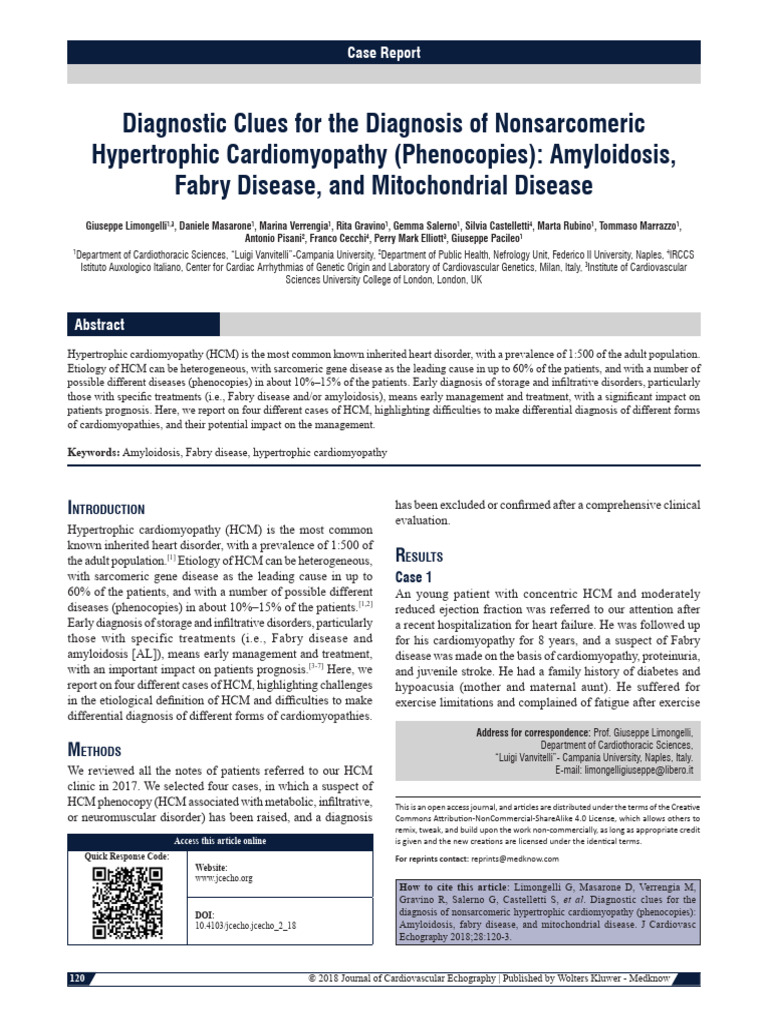 HCM Phenocopies - diagnostic clues | PDF | Cardiovascular System ...