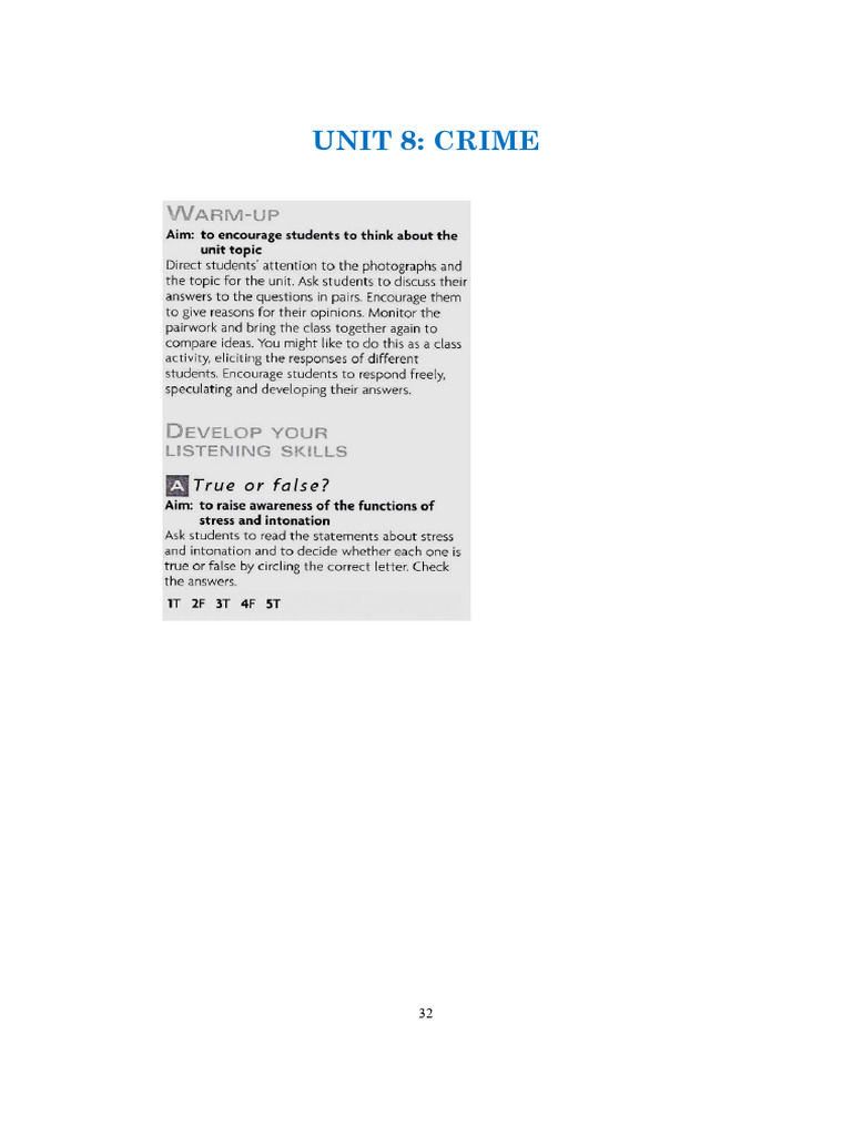 Unit 8 - Key and Tapescript | PDF