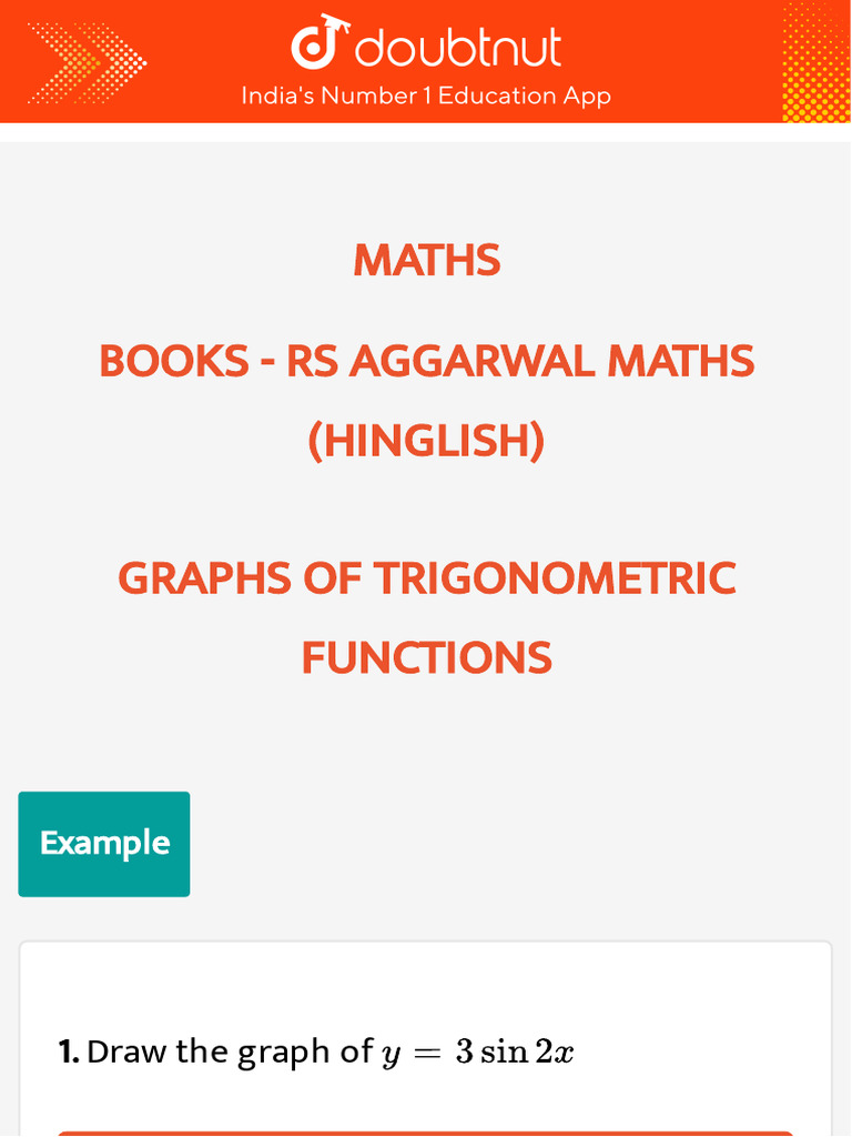 Trigonometric Graphs and Solutions | PDF