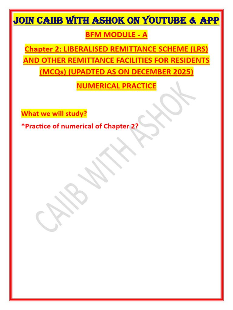 [Cl 47] Bfm Ch 2 Numerical | PDF | Business | Payments