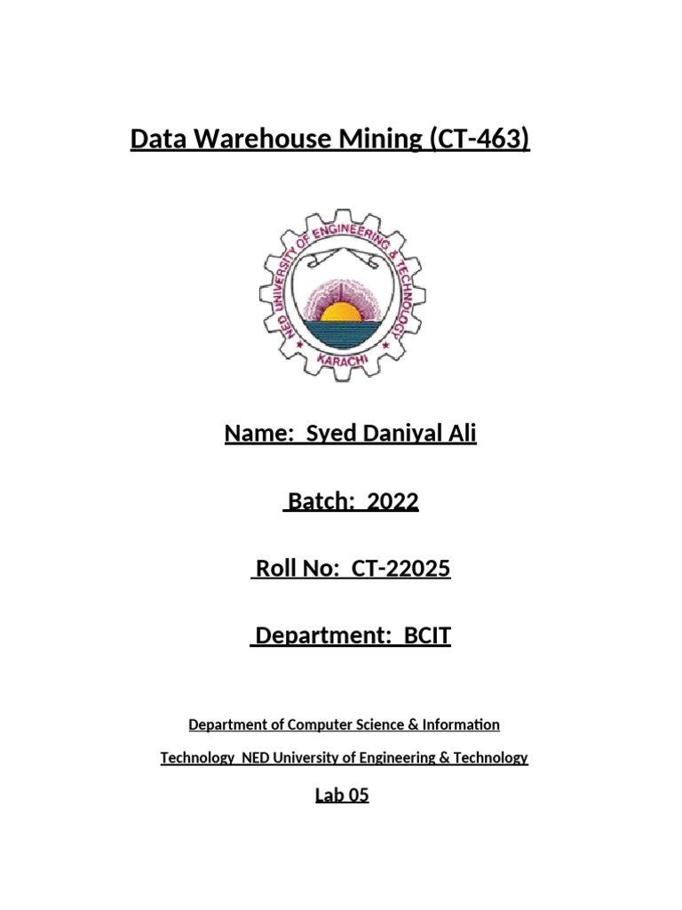 CT 22025 DWM Lab05 | PDF