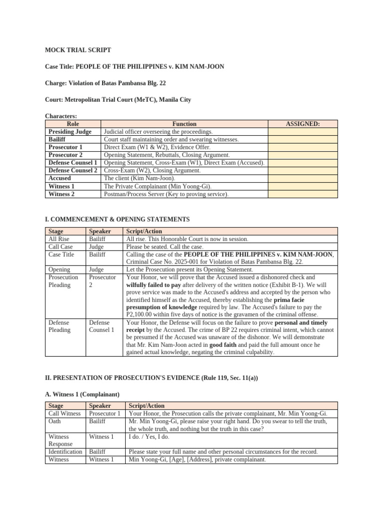 Editable Clep Script | PDF | Witness | Prosecutor