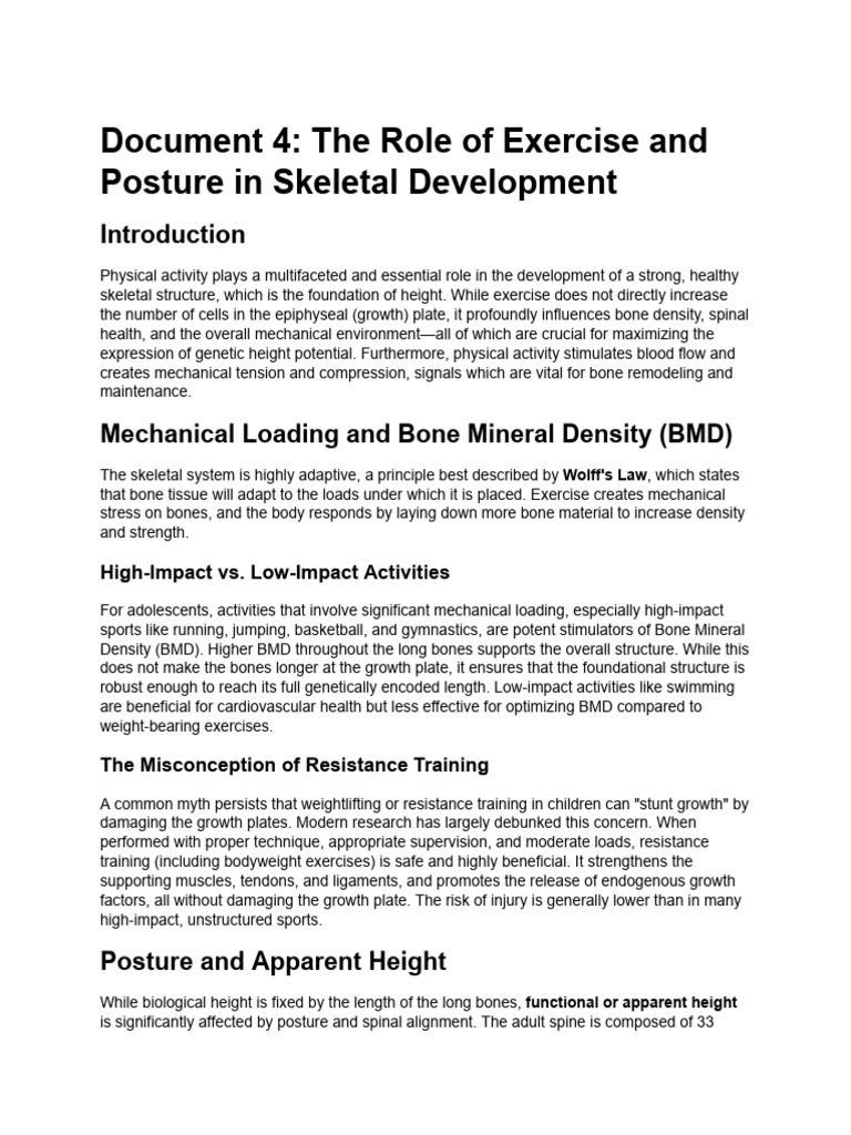 Exercise's Impact on Skeletal Health | PDF | Bone | Skeletal System