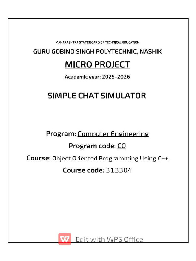 Microproject CPP | PDF
