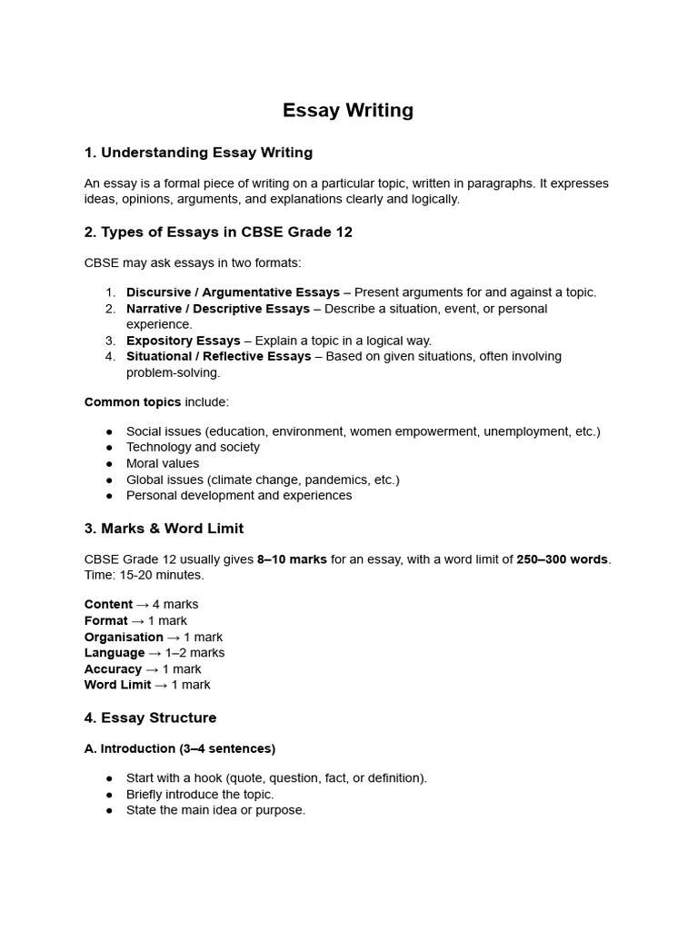 Essay Writing | PDF | Essays | Human Communication